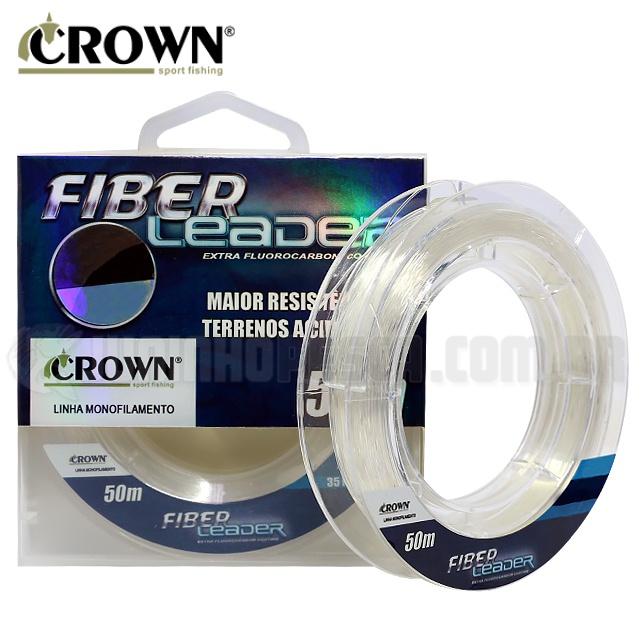 Linha Fluorocarbon 0,52 mm / 35 lb - Fiber Leader 50m / Crown | Shopee ...