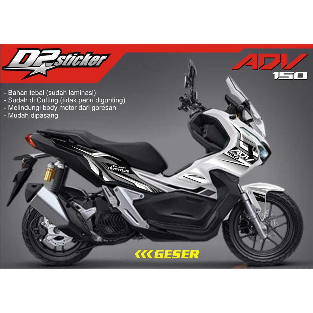 Adesivo Gráfico Branco PUTIH Adv 150 | Shopee Brasil