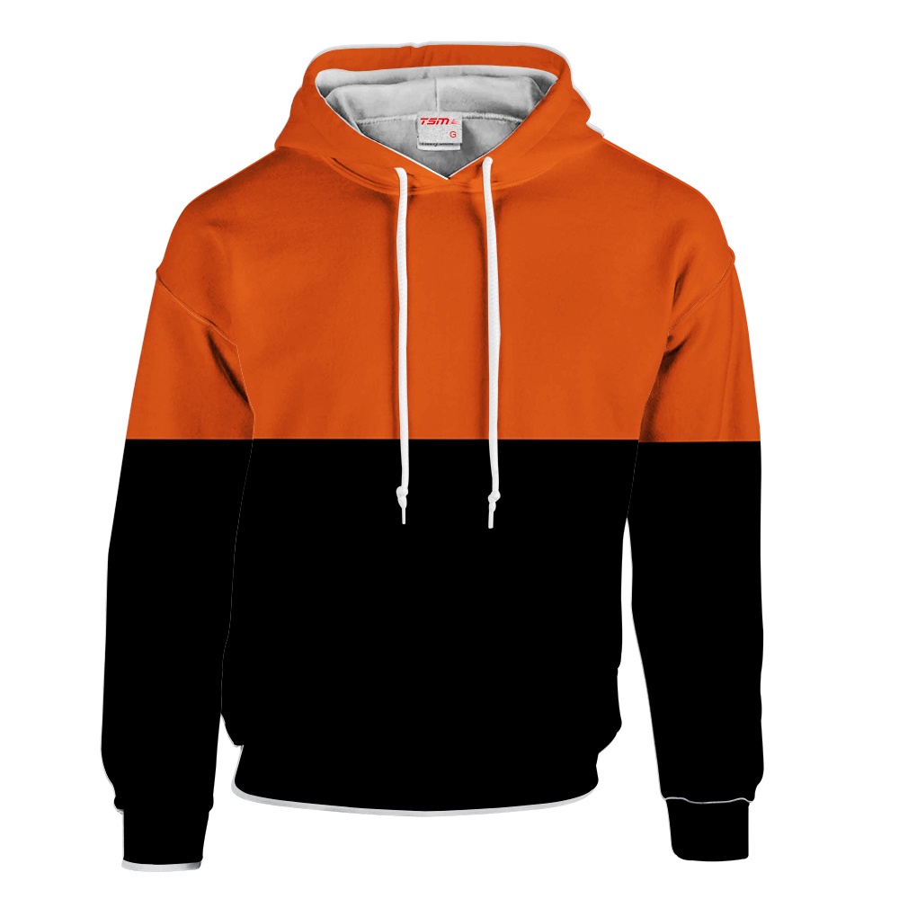 Blusa De Frio Modelo Moletom Tsm Fechado - Laranja e Preto | Shopee Brasil