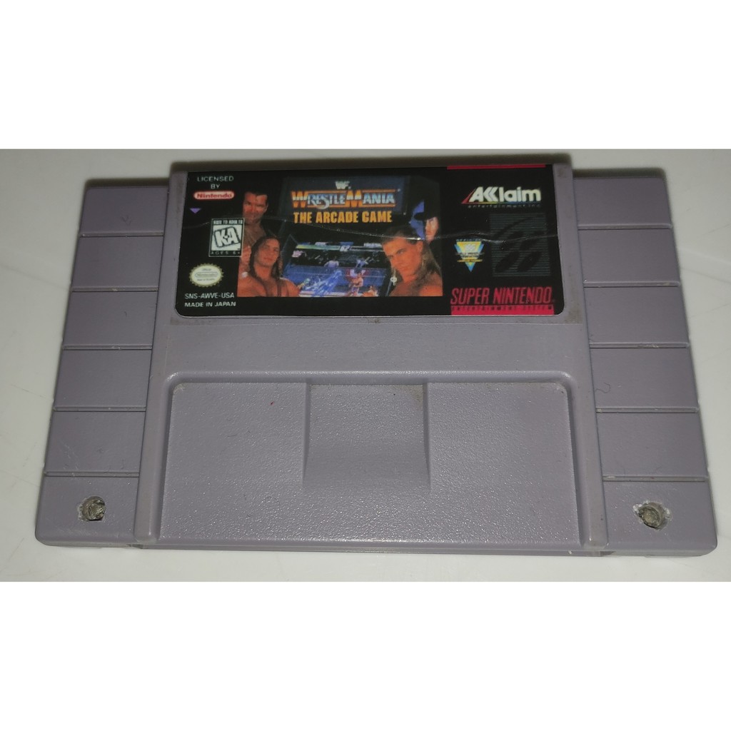 Super Nintendo - Wrestlemania - The Arcade Game - Original - Relabel ...