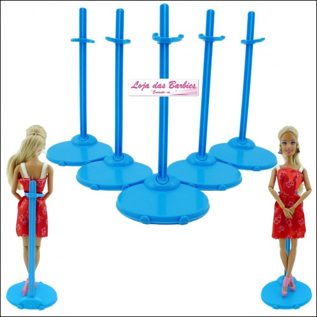 KIt 5 Suporte Para Boneca Barbie Monster High Pedestal Expositor Base ...