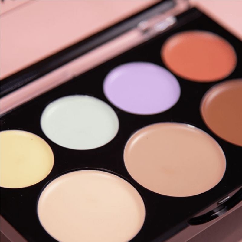 paleta de corretivo e contorno cremosa da luisance 7 cores. | Shopee Brasil