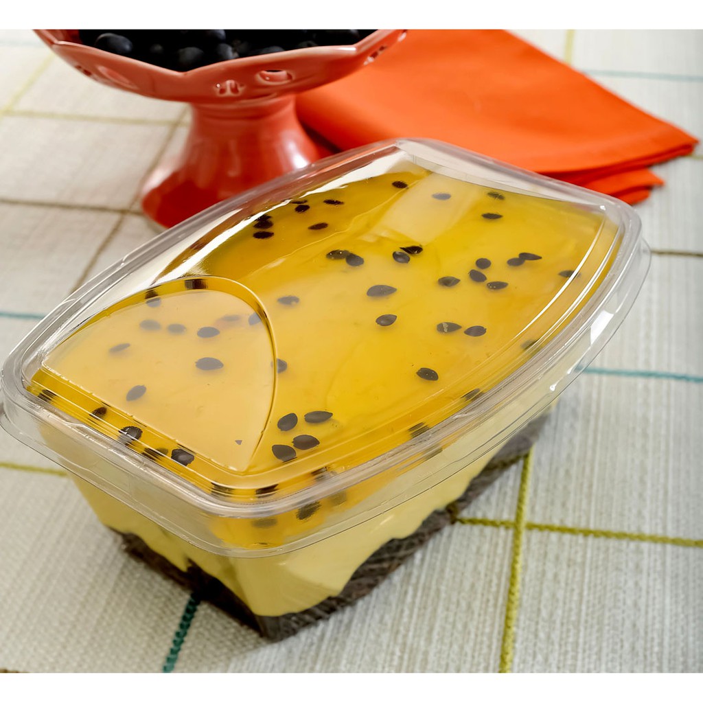 10 Potes Retangular Mousse Sobremesa com Tampa 500ml Galvanotek G796 ...