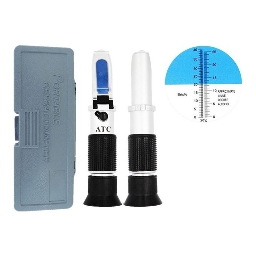Refratômetro Brix 0 - 40 Vol Álcool 0 - 25% Para Vinho | Shopee Brasil