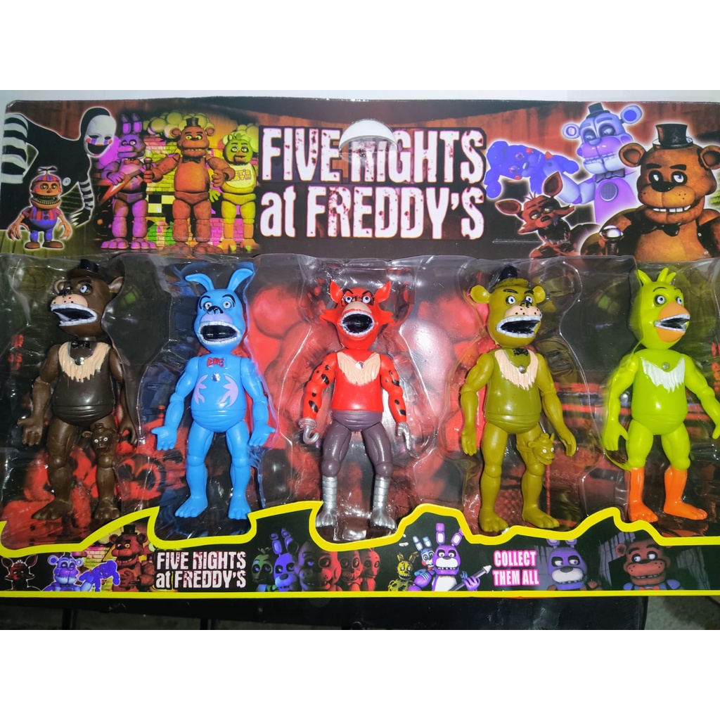 Kit Five Nights At Freddy´s 5 Bonecos Pronta Entrega 14 Cm | Shopee Brasil