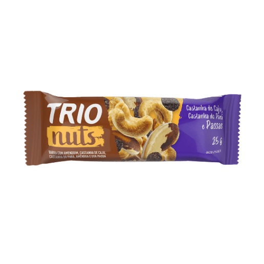 12 BARRAS DE CEREAIS TRIO NUTS 25G CASTANHA | Shopee Brasil