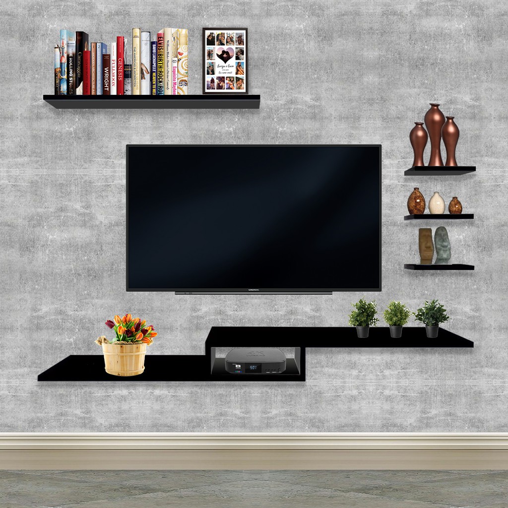 Rack Suspenso Para Quarto C/ Nichos Decoração Tv 32 a 48 polegadas ...