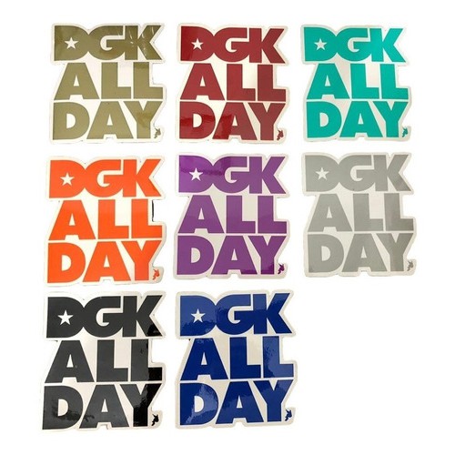 3 Adesivos Dgk All Day Color - Sticker Marca Skate Adesivo | Shopee Brasil