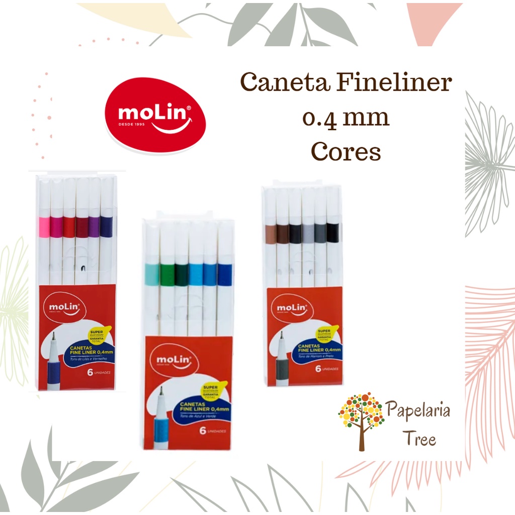 Caneta Fine line 0.4 mm - MOLIN fineliner | Shopee Brasil