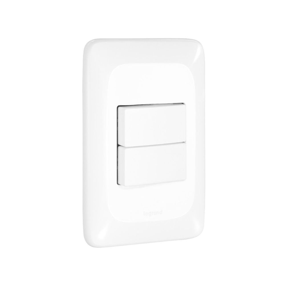 Placa 2 Interruptores Pial Plus Pop 4x2 Branco Simples | Shopee Brasil