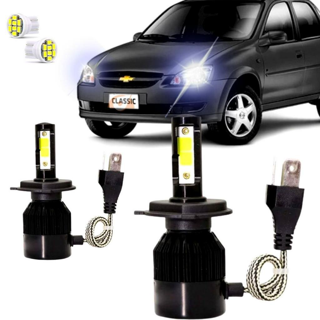 Kit Super Led Farol Classic 2012 2013 2014 2015 2016 H4 8000k Luz ...
