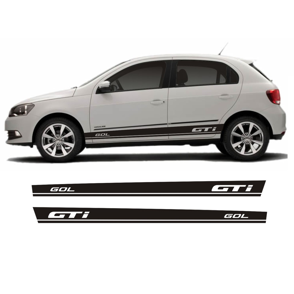 Adesivo Lateral Para VW Gol G5 G6 G7 Gti Faixa Colante Fita Adesiva ...