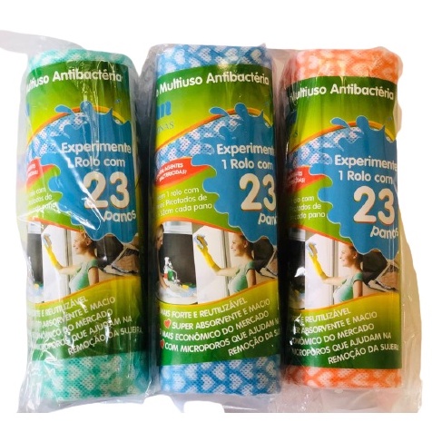 Rolo de Pano Multiuso Limpeza Geral Tipo Perflex Antibactéria 23 ...