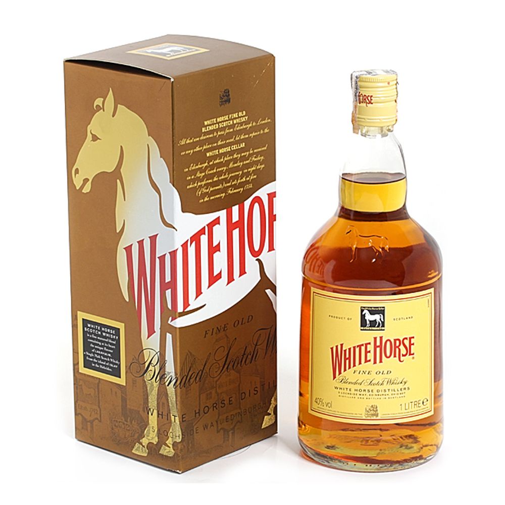 Whisky White Horse Cavalo Branco 1L Original. | Shopee Brasil