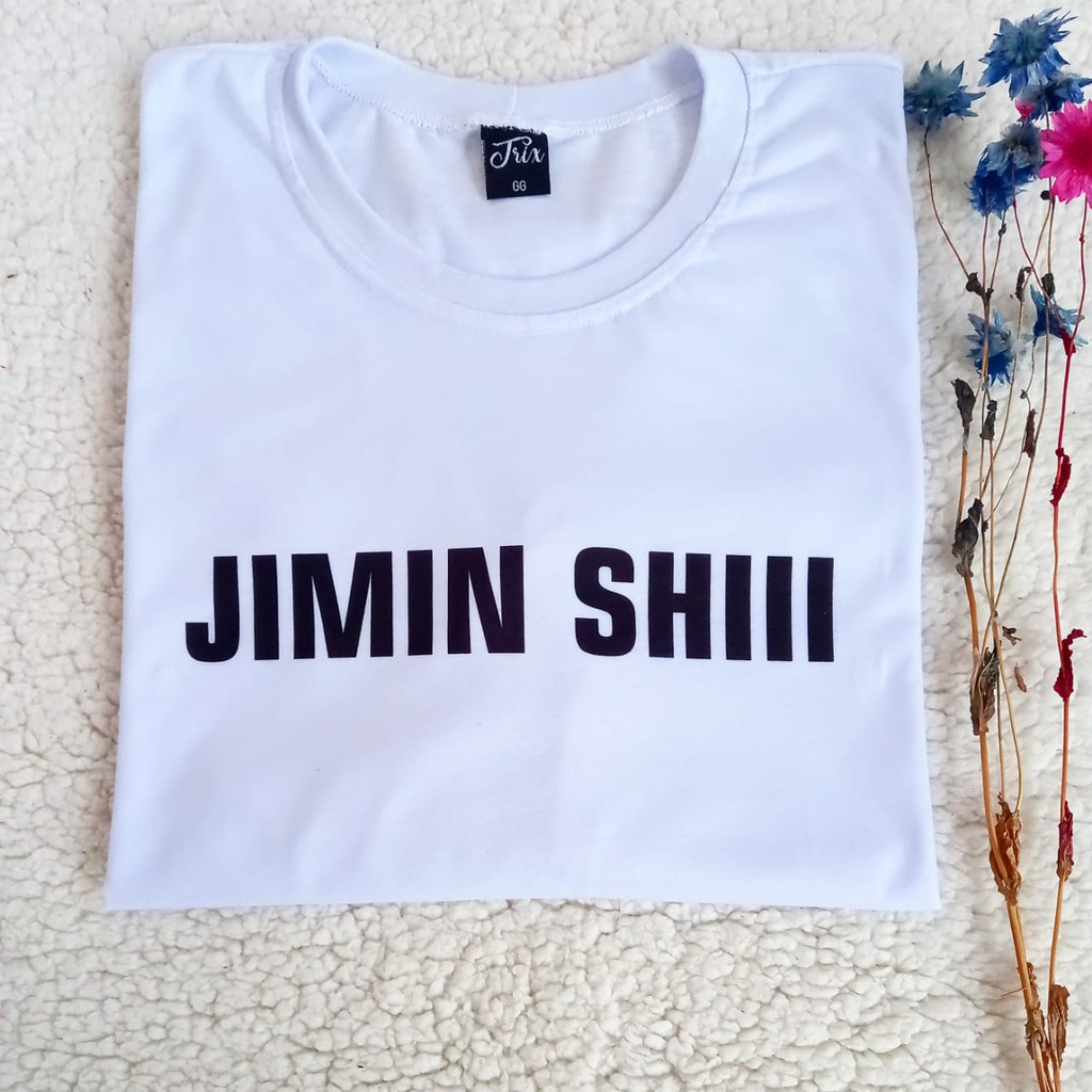 Camiseta Unissex Jimim shiii ( Jimin BTS ) Grupo kpop em Malha Fria ...