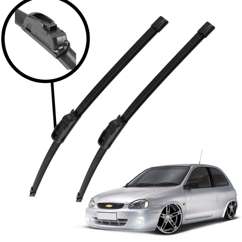Par Palheta Limpador Dianteiro Para-brisa Silicone Corsa Wind Todos Gm Encaixe Universal 18 ...