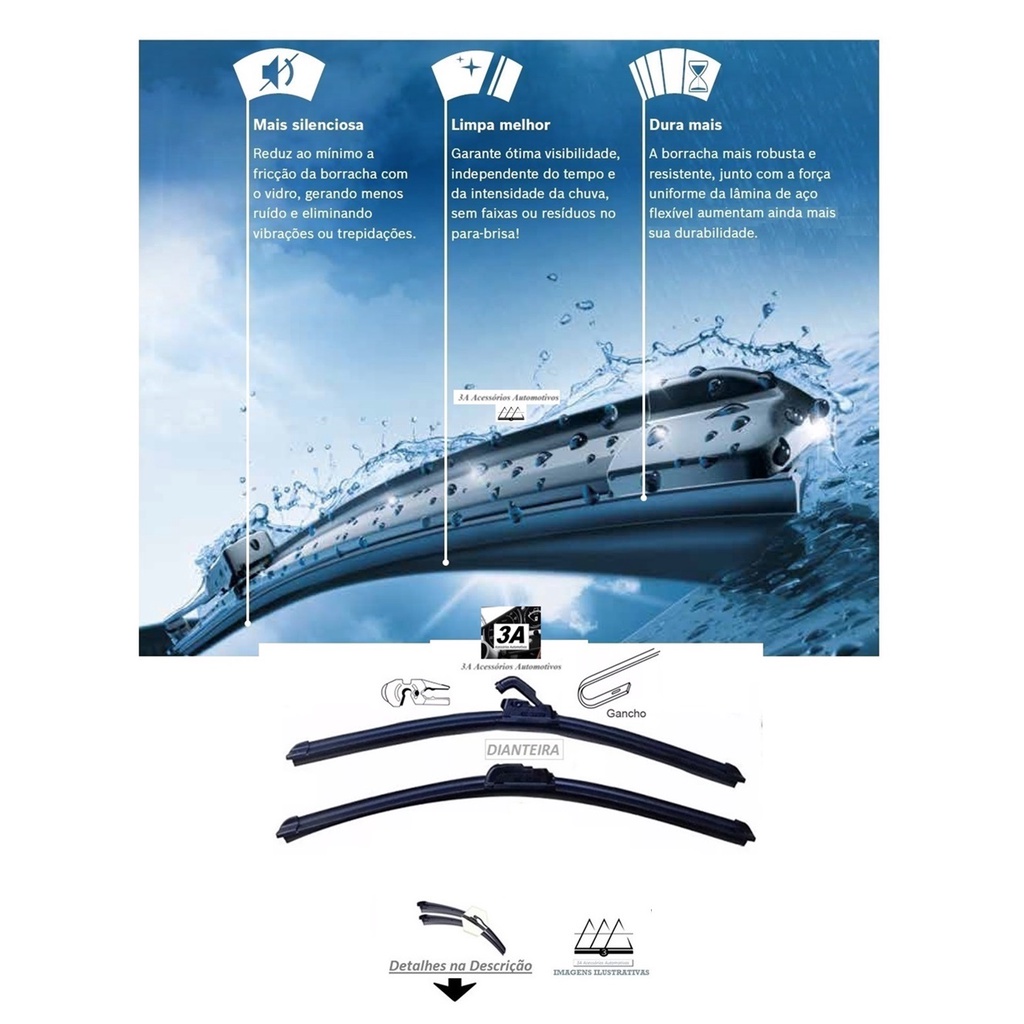 Limpador Parabrisa Hyundai Creta 2017 2018 2019 2020 2021 Jogo Par ...