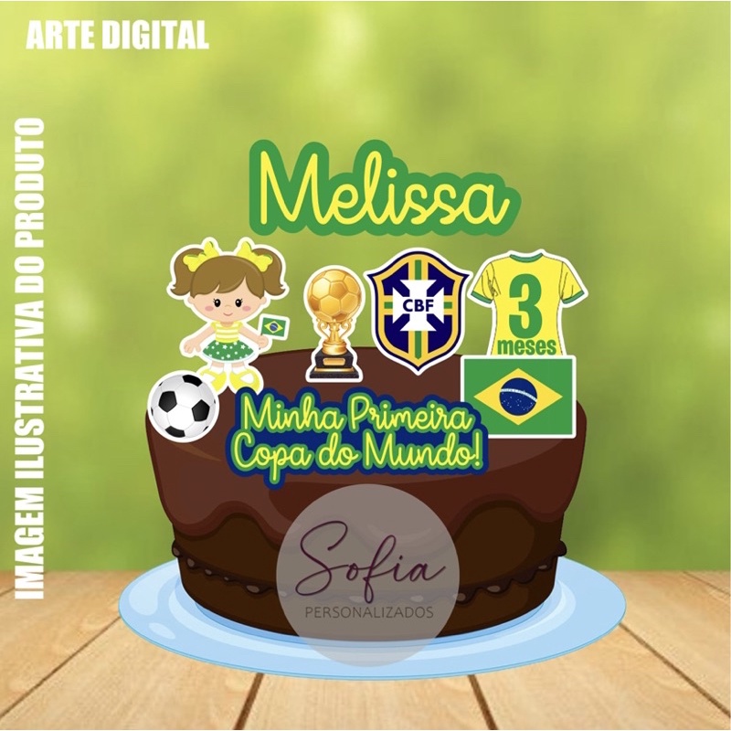 Topo de Bolo - Topper de Bolo Personalizado Aniversário Mesversario ...