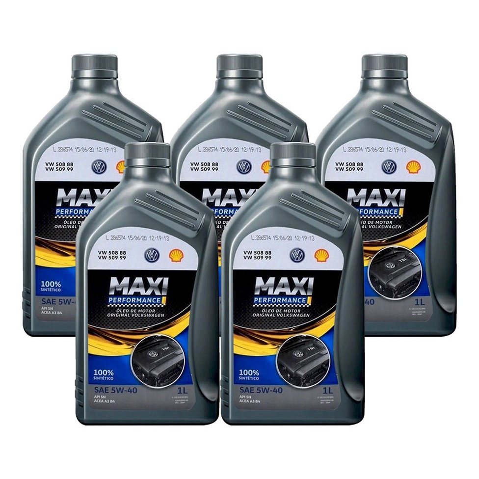 Kit 5 Shell 5w40 Maxi Volks 508/509 | Shopee Brasil