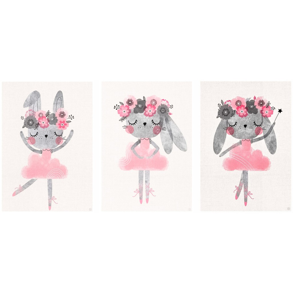 Kit quadro decorativo 3 peças Mdf 20x29cm cada - Tema infantil ...