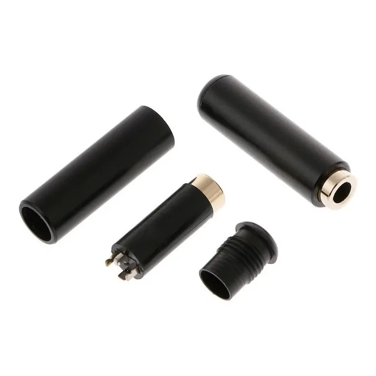 Plug P3 P2 3,5mm 4 Polos Femea - Audio Video Fone Microfone | Shopee Brasil