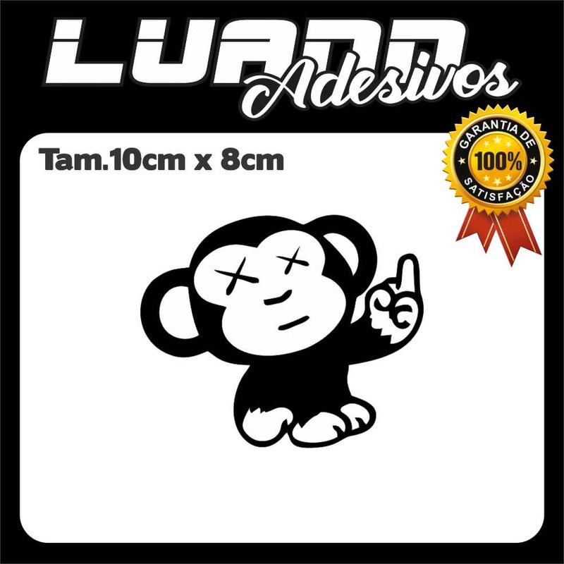 macaco dando dedo adesivo carro moto bike caminhão | Shopee Brasil
