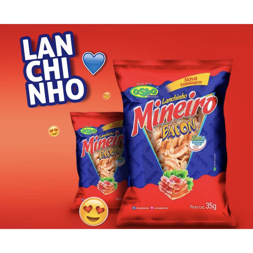 Biscoito Mineiro Bacon Osho Fardo com 12 unidades (35g cada) | Shopee ...