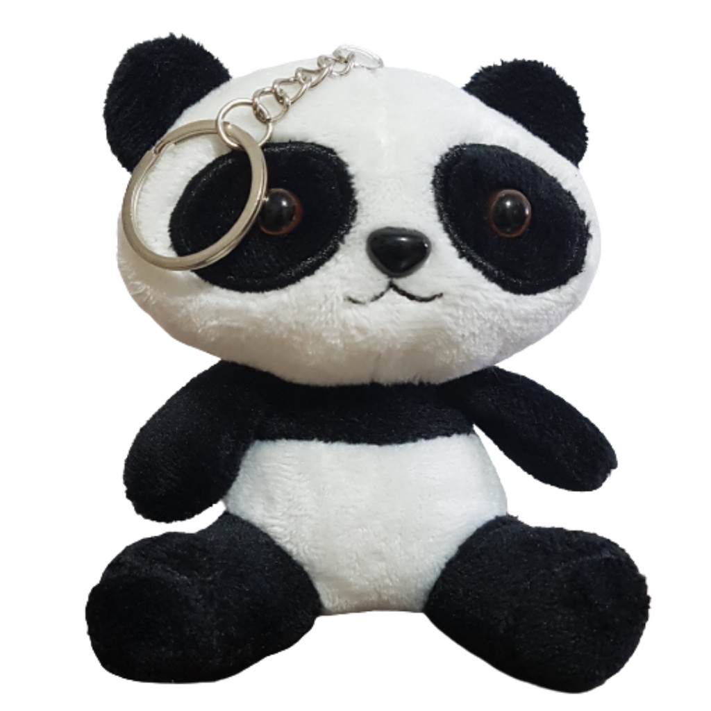 Urso Panda De Pelúcia - 9 Cm Sentado Chaveiro Lembrancinha | Shopee Brasil