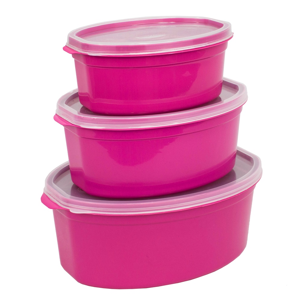 Conjunto PMG ovaL color (1600ML - 1100ML - 600ML) | Shopee Brasil