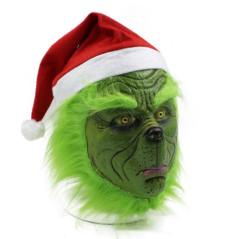 Máscara Rascal Green Deluxe Monster The Grinch Com Chapéu De Natal ...