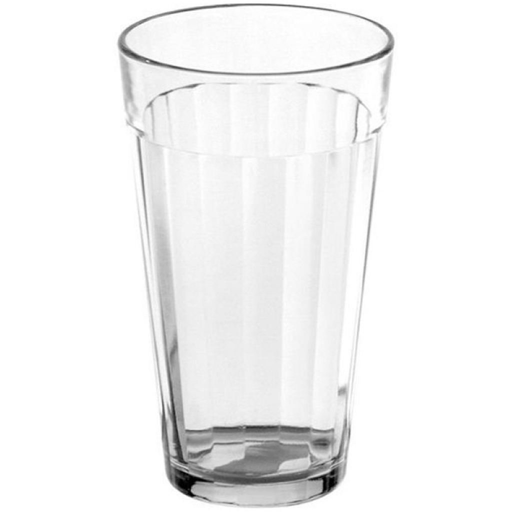 Copo americano Long Drink 450 ml vidro canelado Transparente | Shopee Brasil