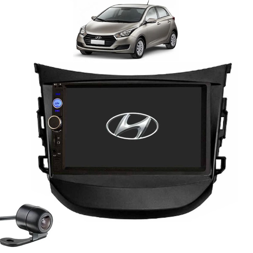 Central Multimidia Hb20 2012 2013 2014 2015 2016 2017 2018 Mp5 Espelhamento Moldura Câmera De Ré ...