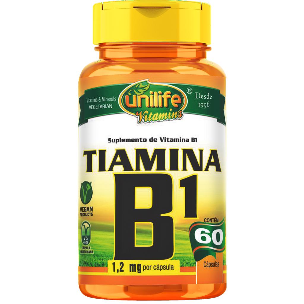 Vitamina B1 Tiamina 500mg 60 Caps Vegano Unilife | Shopee Brasil