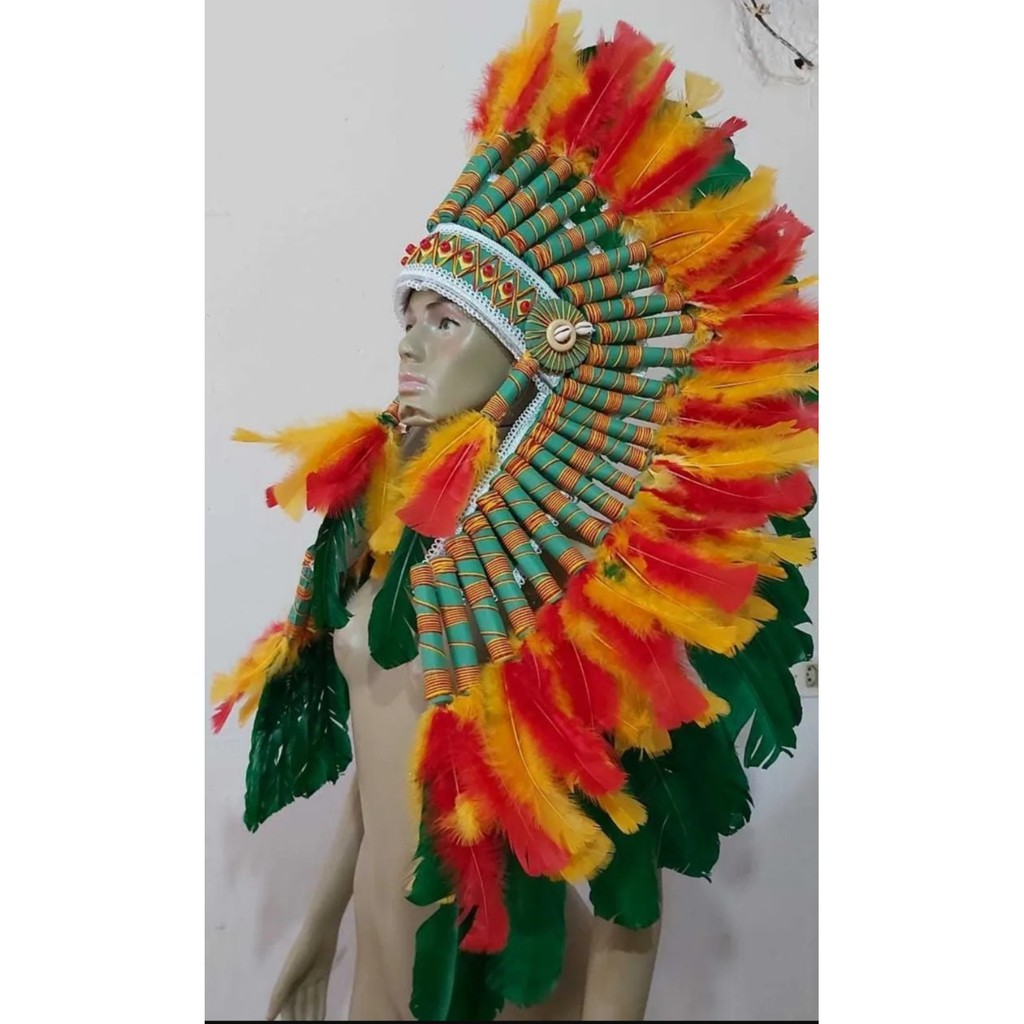 Penacho Cocar Indígena Caboclo Umbanda e Candomblé | Shopee Brasil