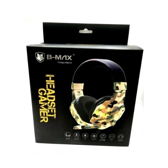 Fone Headset Gamer B-MAX Camuflado BM218 | Shopee Brasil