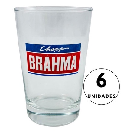 Copo Caldereta Brahma 350ml - Kit C/ 6 Unidades | Shopee Brasil