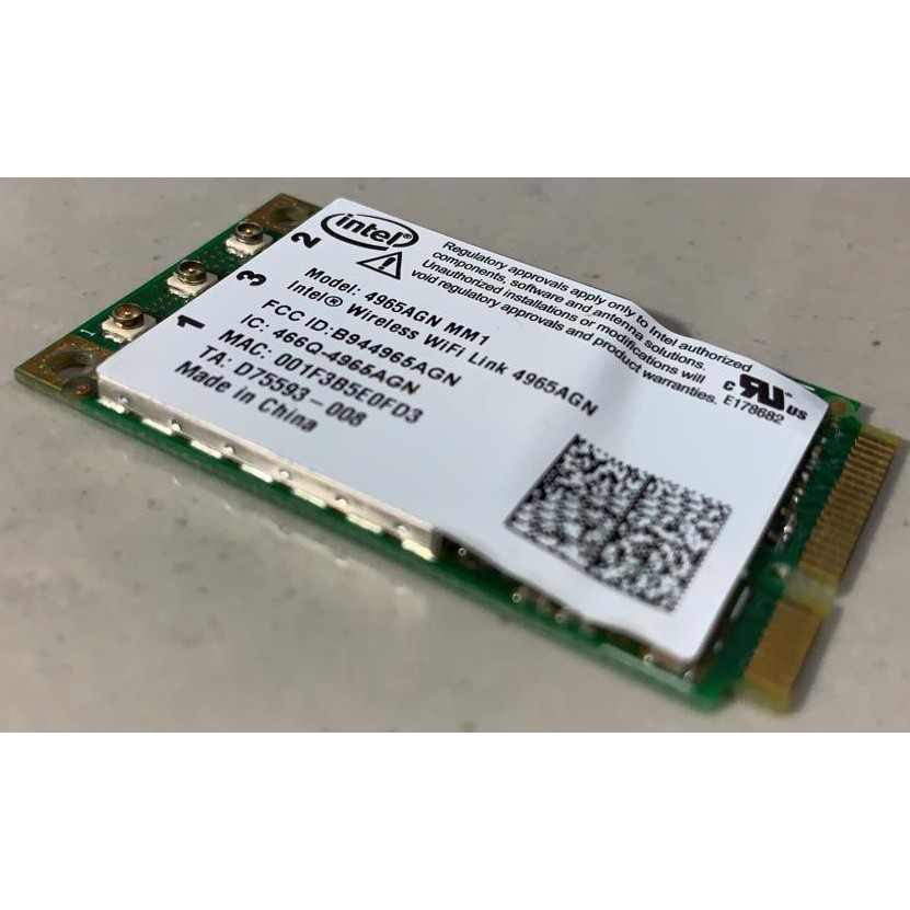 PLACA DE REDE WIFI - INTEL LINK 4965AGN-MM1 | Shopee Brasil