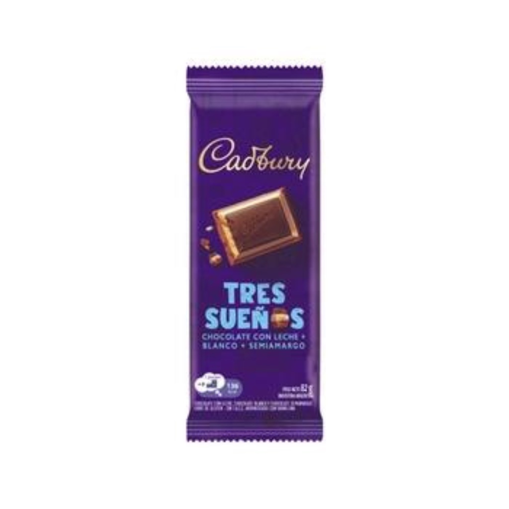 CHOCOLATE CADBURY MIX TRES SUENOS 82g | Shopee Brasil