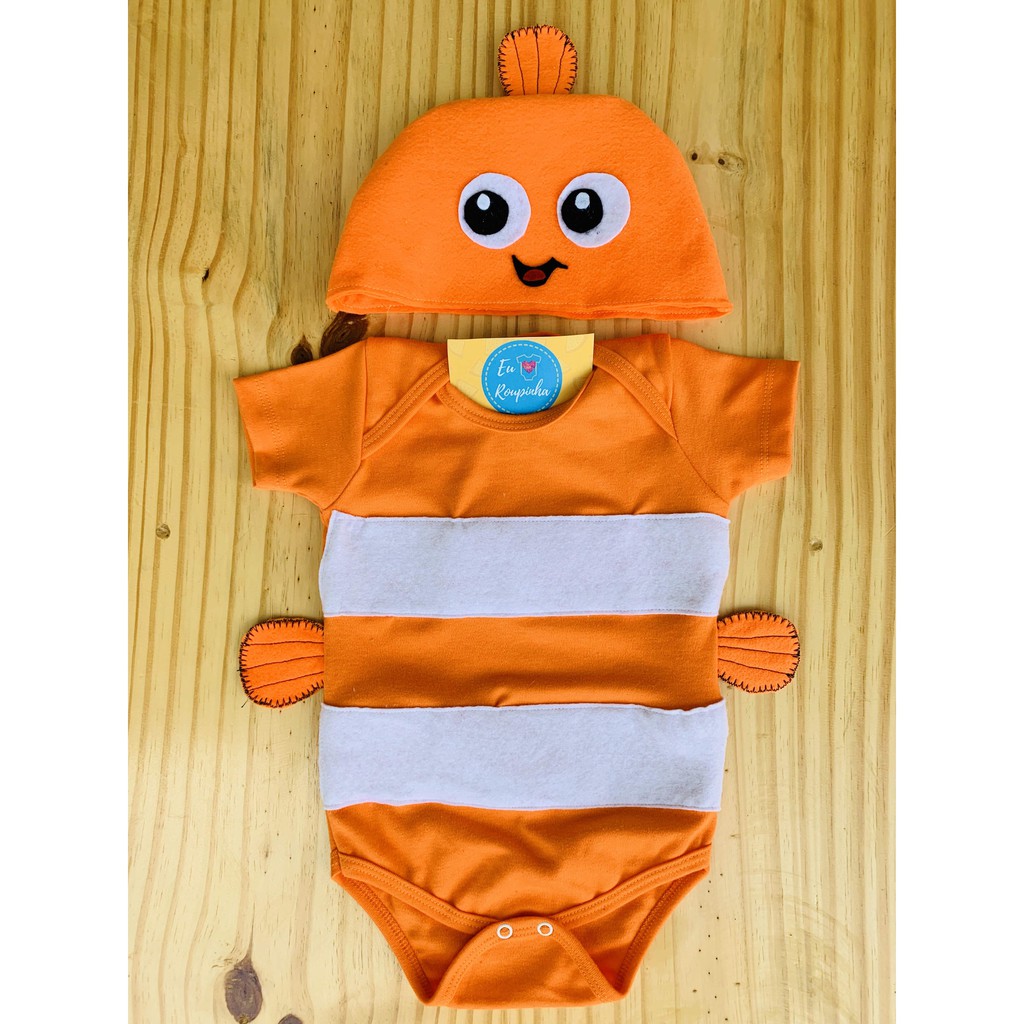 Body Nemo Peixe Bebê Mêsversário Festa Fantasia | Shopee Brasil