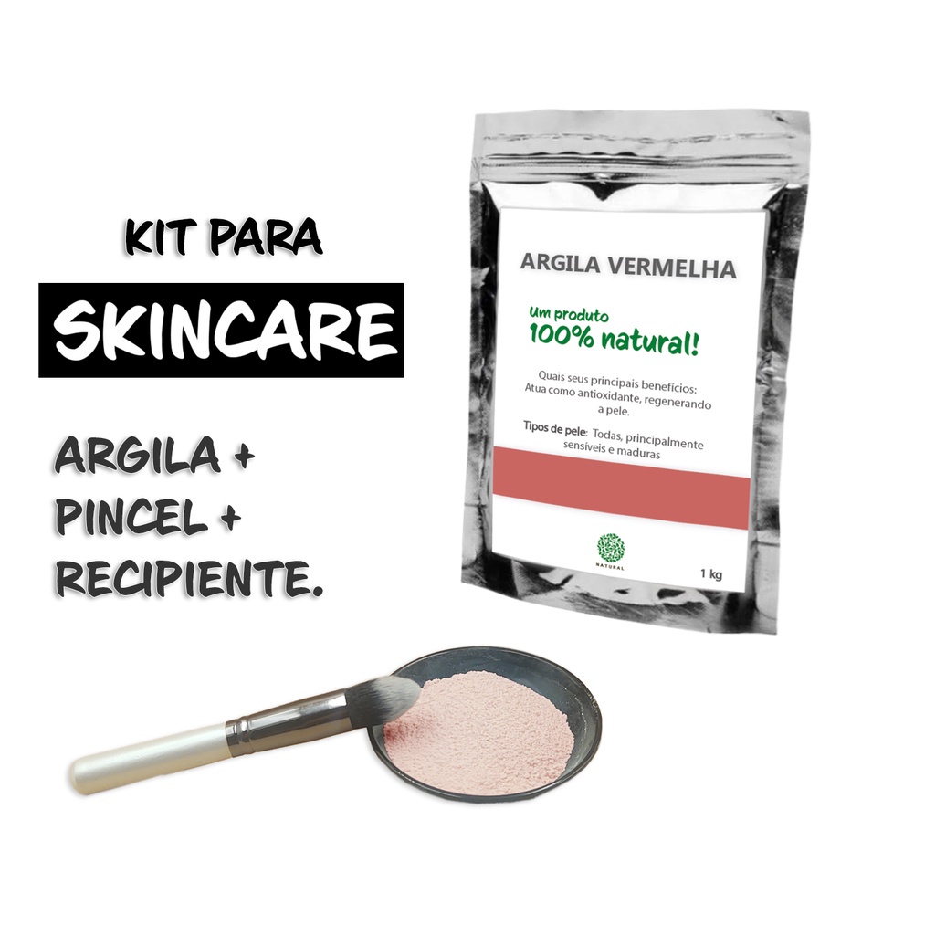 Refil Para Skin Care Argila Organica Vermelha 1Kg | Shopee Brasil