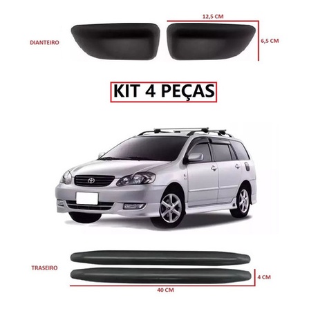 Kit Protetor Borracha Parachoque Toyota Fielder | Shopee Brasil