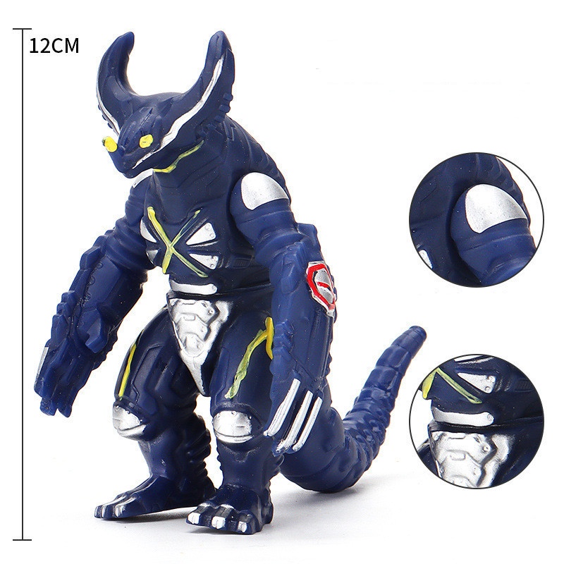 12-14CM Anime Ultraman Figuras De Monstros Gomora King Black Godzilla ...