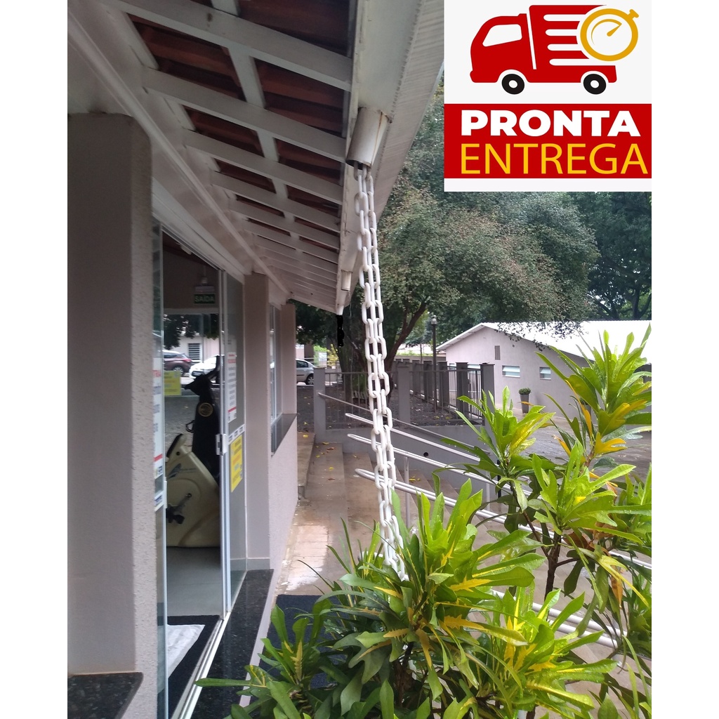 6 M Corrente Plástica Elo G Branca Sinalização Condutor Agua Calhas C ...