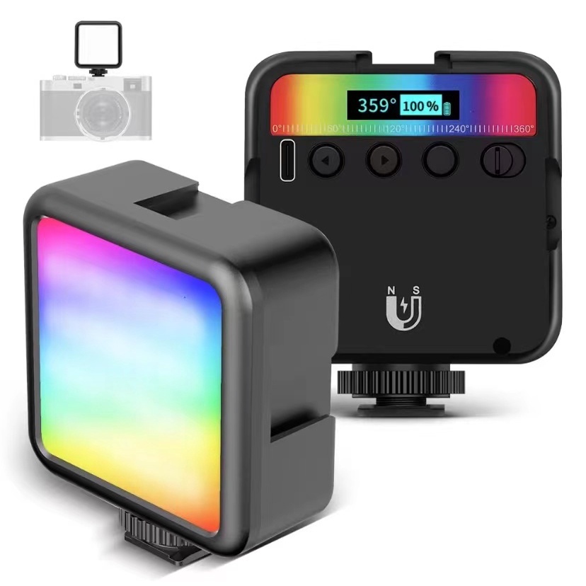 Luz Iluminação RGB VI49 Para Câmeras Dslr Gopro Fuji Sjca | Shopee Brasil
