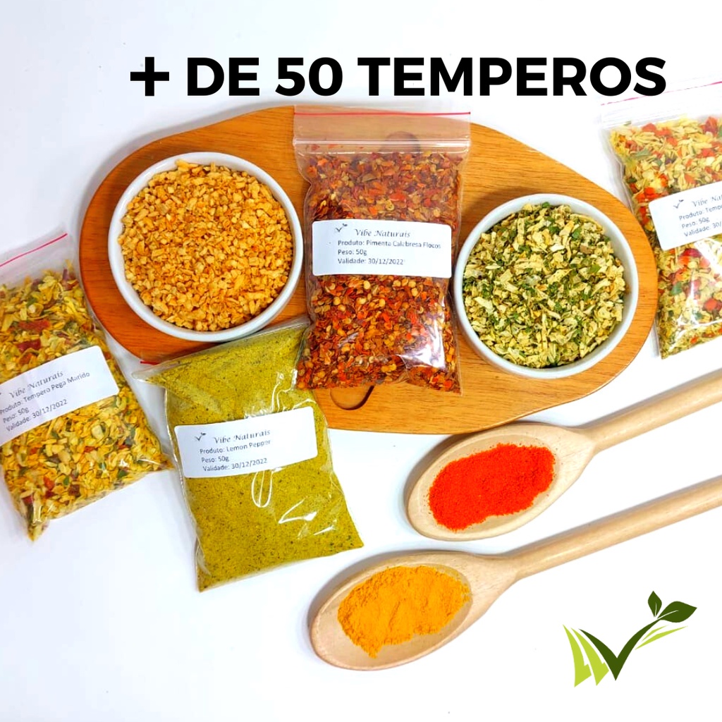 Temperos Condimentos Naturais Frescos - 100 gramas | Shopee Brasil