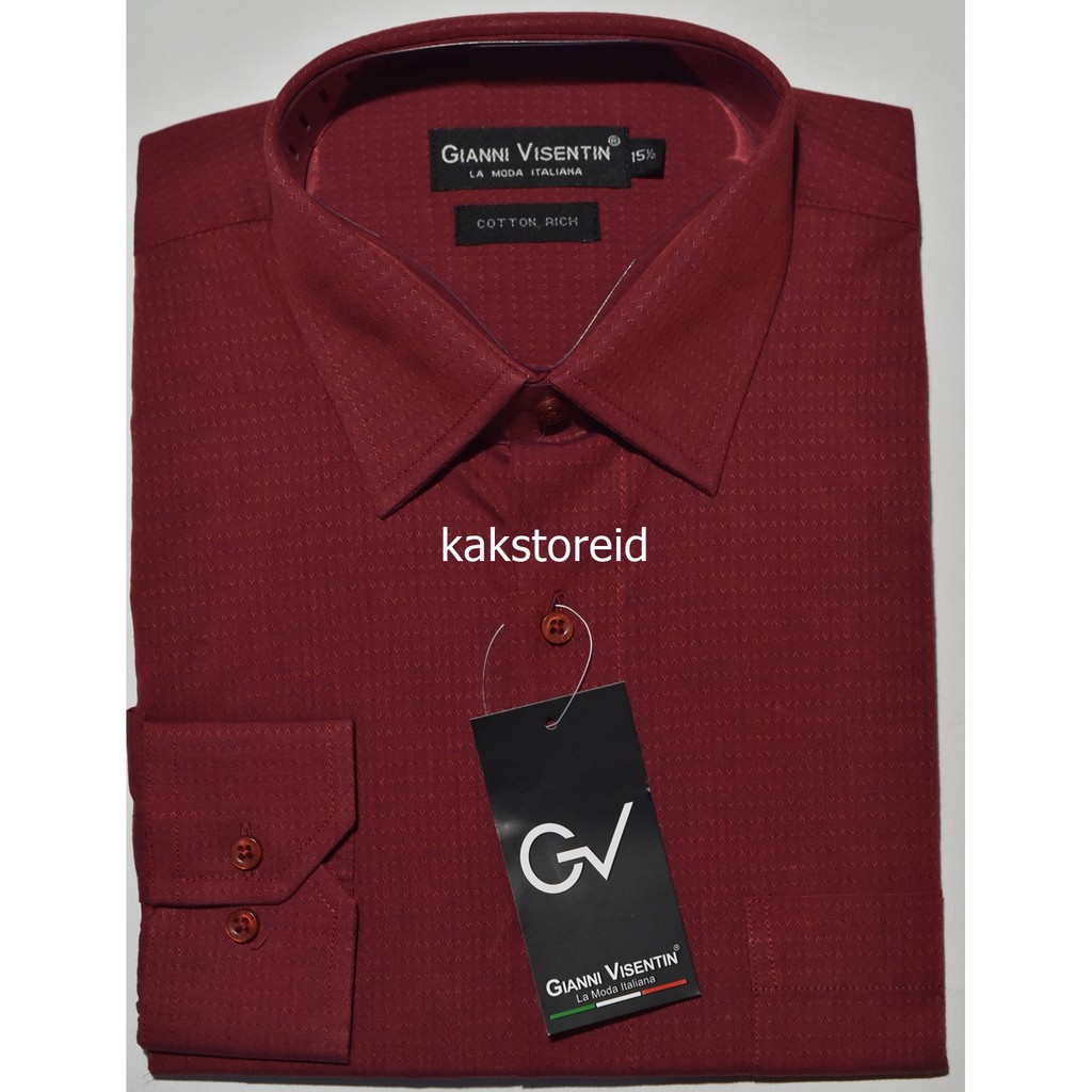 GIANNI VISENTIN Camisa Formal Masculina Manga Longa Impressão Regular ...