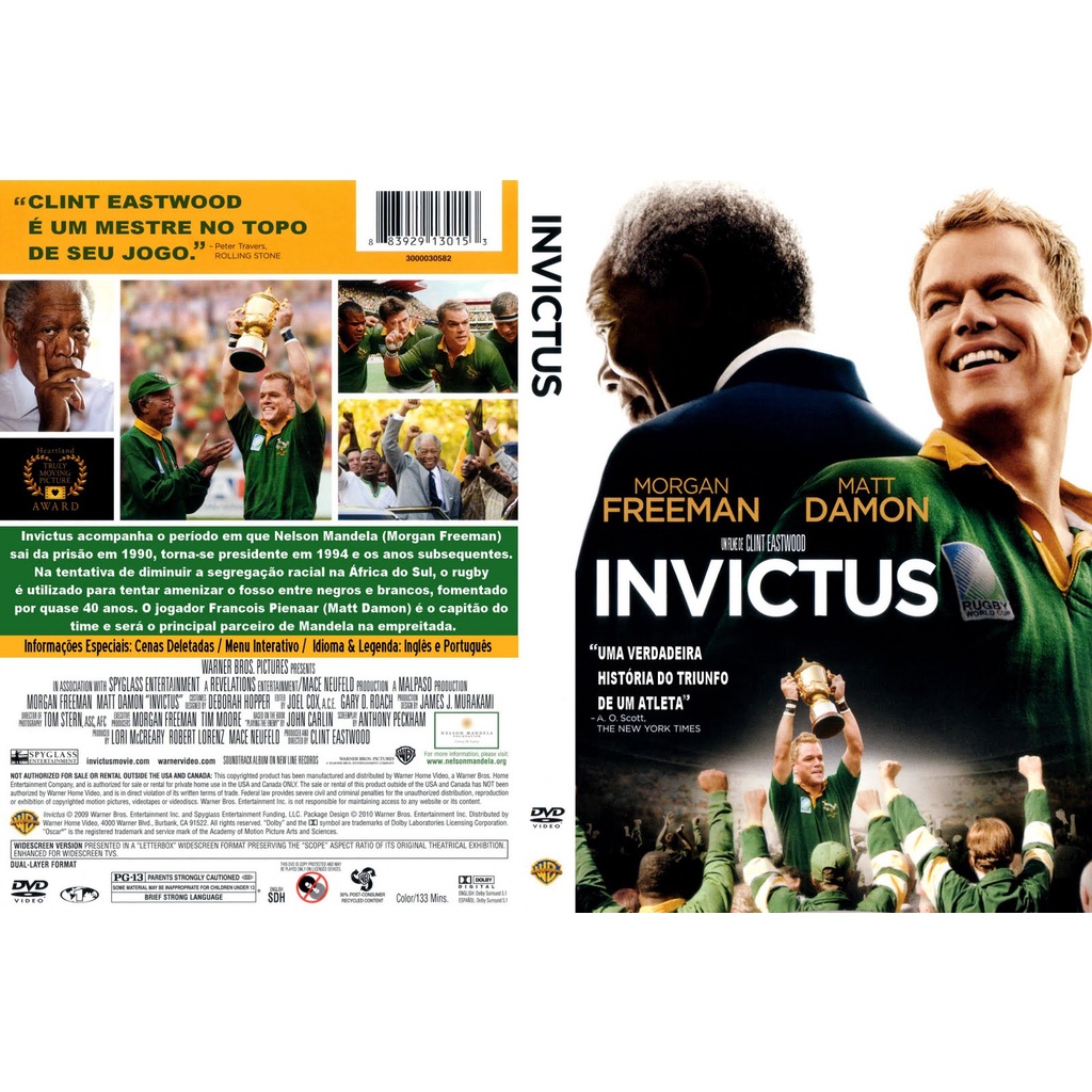 DVD Original Invictus (Morgan Freeman e Matt Damon) (Promoção monte seu ...