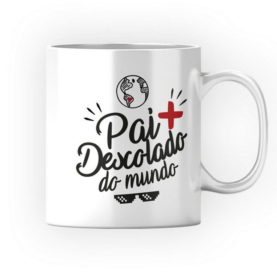 Caneca Branca Pai Mais Descolado Do Mundo Amor Frases | Shopee Brasil