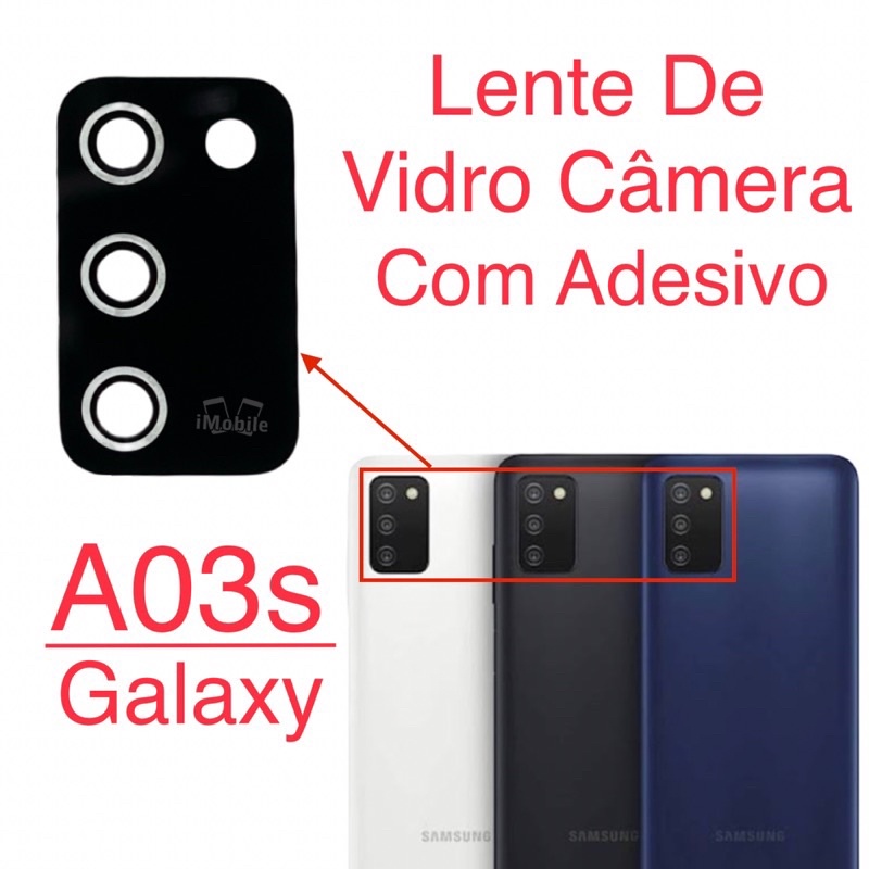 LENTE DE VIDRO CAMERA SAMSUNG GALAXY A03s A03 s | Shopee Brasil