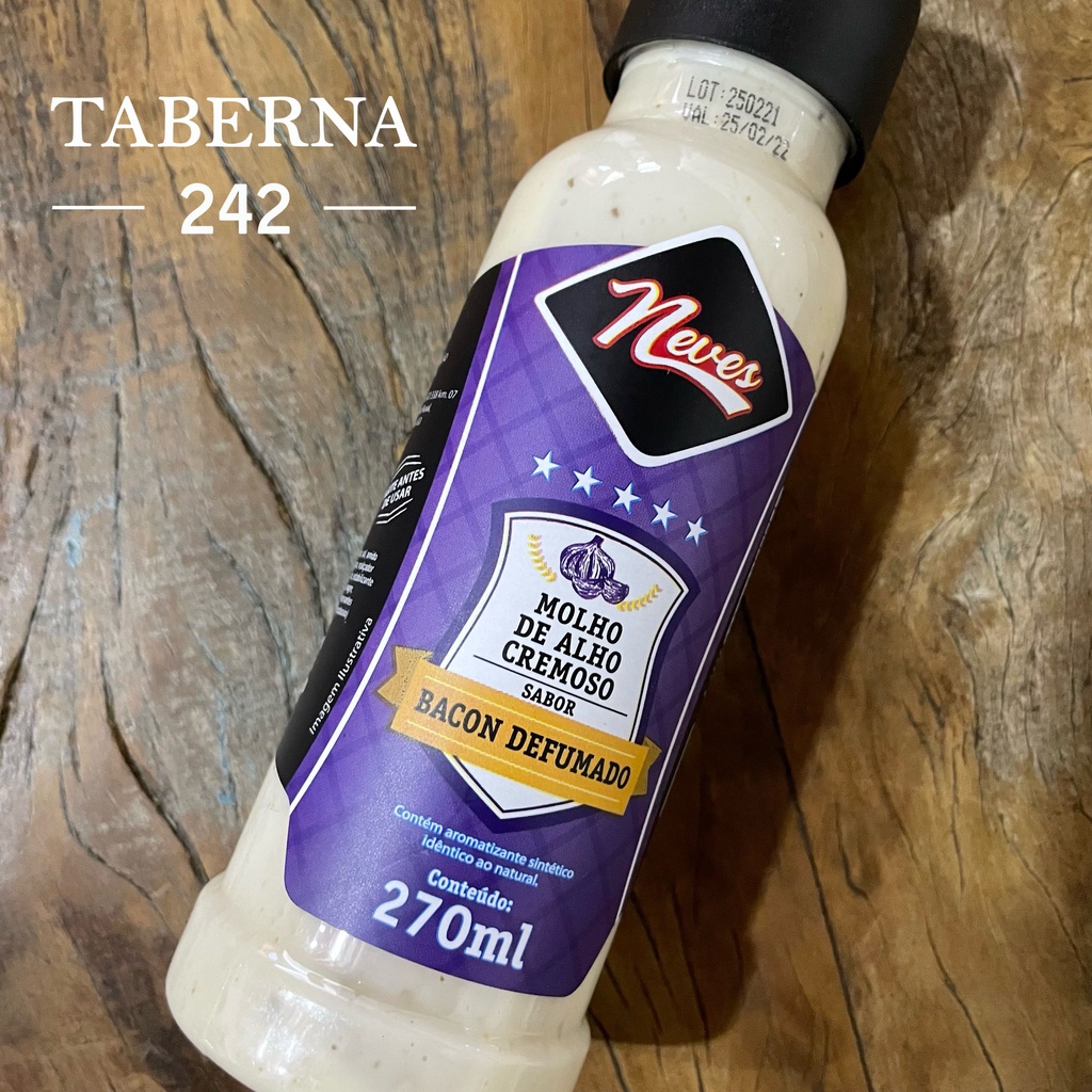 Molho de Alho Cremoso Sabor Bacon Defumado | Shopee Brasil